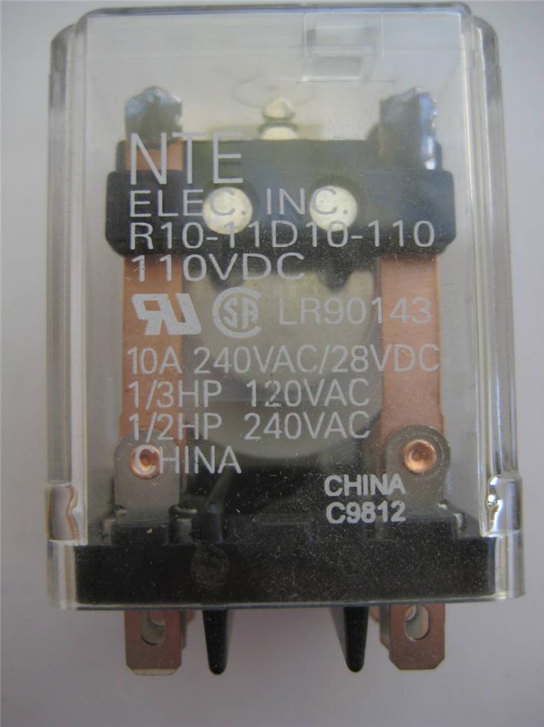 1X NTE SCHRACK RELAY R10-11D10-110 or RM202110 DPDT DC 110 Volts "NOS ...
