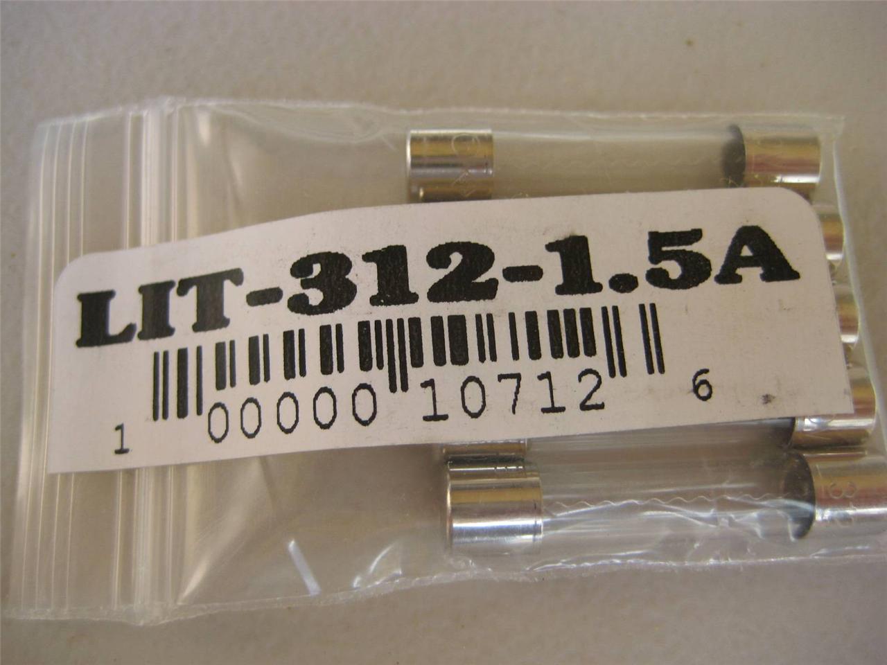 5X Littelfuse Fuse 312 6/10 3/4 1-1/4 1-6/10 3 4 7 or 8 Amp 3AG NOS ...