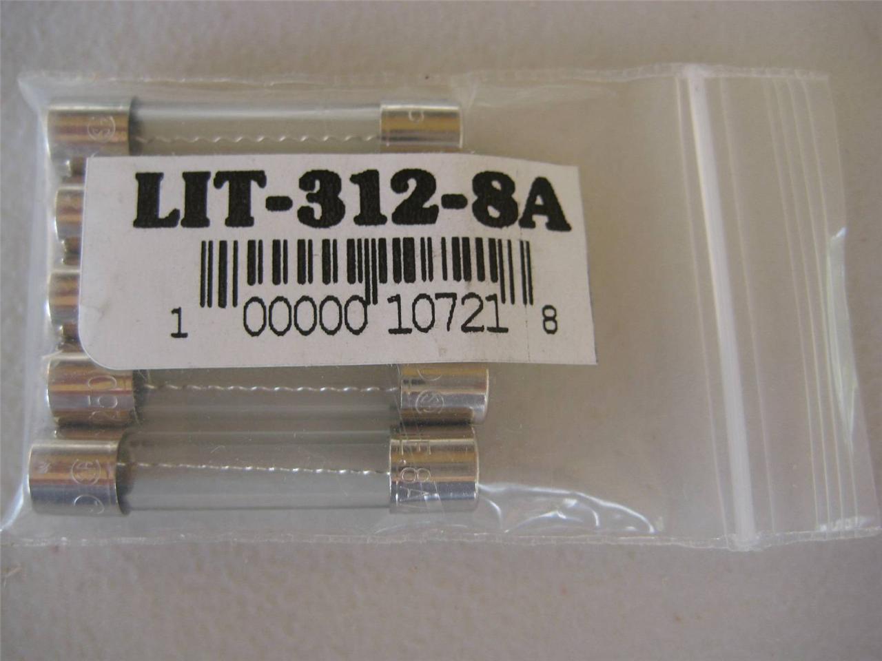 5X Littelfuse Fuse 312 6/10 3/4 1-1/4 1-6/10 3 4 7 or 8 Amp 3AG NOS ...