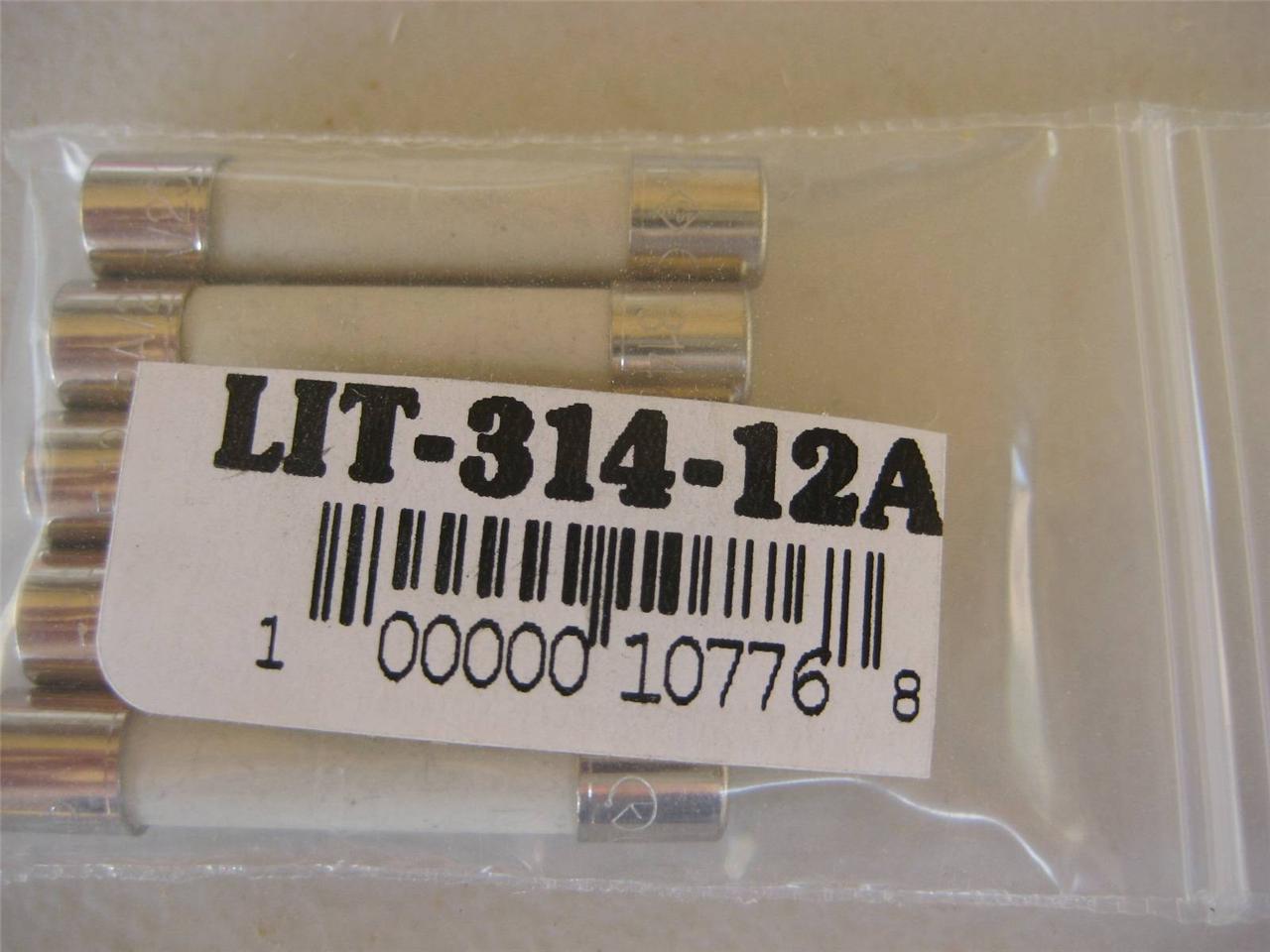 5X Littelfuse Fuse 314 5/10 1/2 1 2 3 4 5 6 7 8 10 or 25 Amp Fast ...