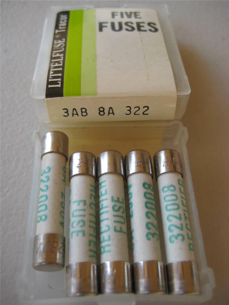 5X Littelfuse Fuse 322 1 1-1/4 8 10 12 15 or 30 Amp 65 or 250 V NOS ...