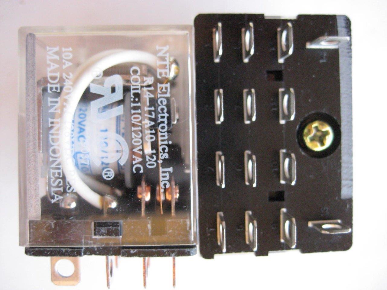 1x NTE Relay R14-17A10 R14-17D10 12 24 48 or 110 Volts DC or AC 4PDT 10 ...