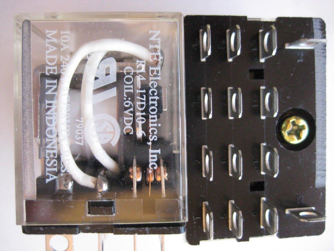 1x NTE Relay R14-17A10 R14-17D10 12 24 48 or 110 Volts DC or AC 4PDT 10 ...