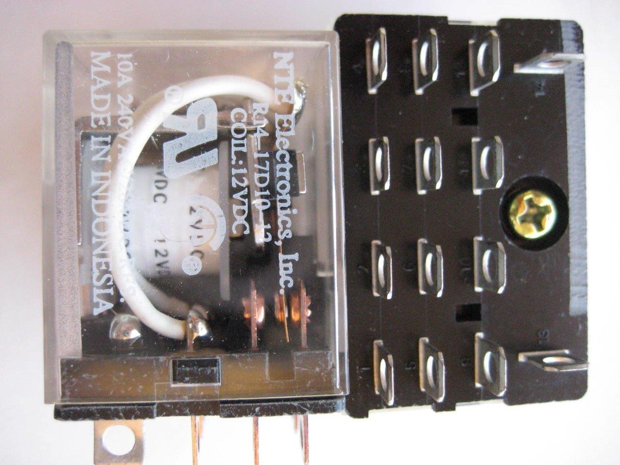 1x NTE Relay R14-17A10 R14-17D10 12 24 48 or 110 Volts DC or AC 4PDT 10 ...