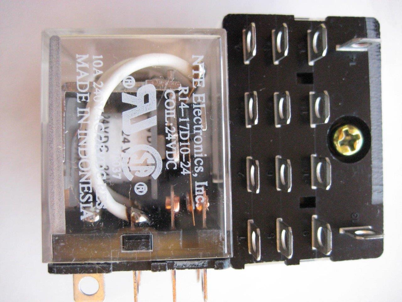 1x NTE Relay R14-17A10 R14-17D10 12 24 48 or 110 Volts DC or AC 4PDT 10 ...