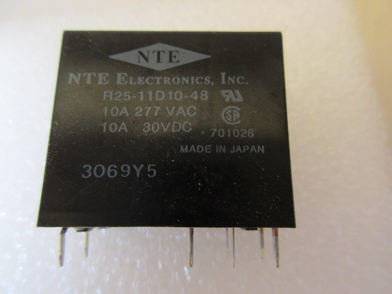 1x NTE Relay R25-1D16 R25-5A16 R25-11D10 5/6 12 24 48 120 DC AC 10 or ...
