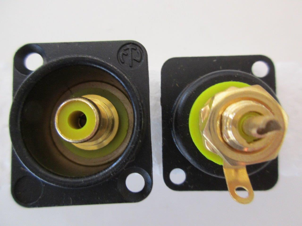 1x NEUTRIK RCA Jack NF2D-B Color Coded Recessed Phono Socket Black ...