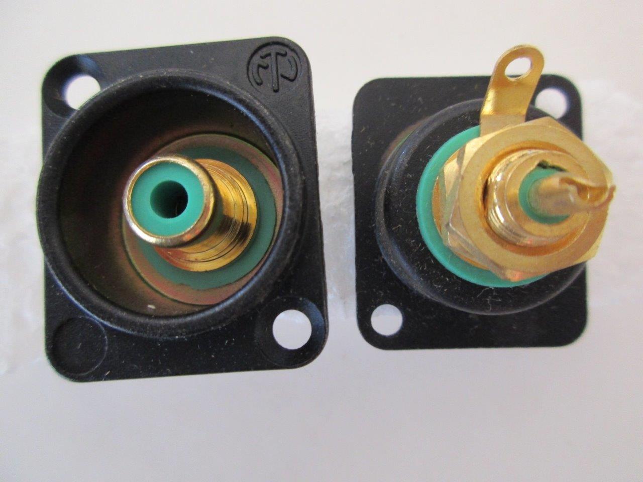 1x NEUTRIK RCA Jack NF2D-B Color Coded Recessed Phono Socket Black ...