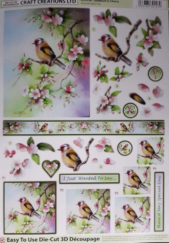 3D A4 Die Cut Paper Tole Decoupage Birds Robins Wren 1 - 2 pictures No ...