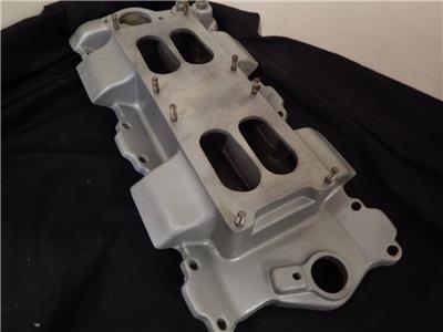 Creitz Dual Quad Aluminum Intake Manifold SBC Chevy 2x4 Vintage Rare