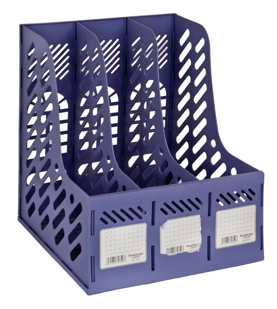 Triple Magazine Rack Paper Documents Desk Top Office Storage Filing ...