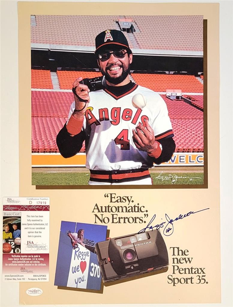 Reggie Jackson #44 signed 12x18 photo California Angels autograph ~ JSA ...