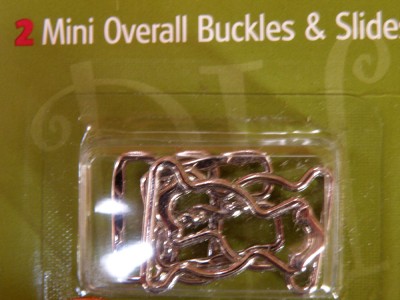 2 SETS -DRITZ FOR DOLLS -2 MINI OVERALL BUCKLES/SLIDES/4 BUTTONS - GOLD ...