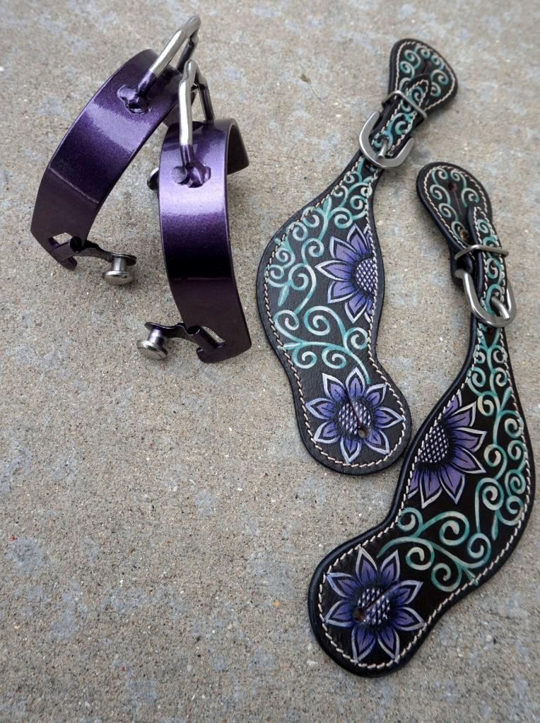 Ladies Western Barrel PURPLE Bumper Spurs Only Or With Matching Spur ...
