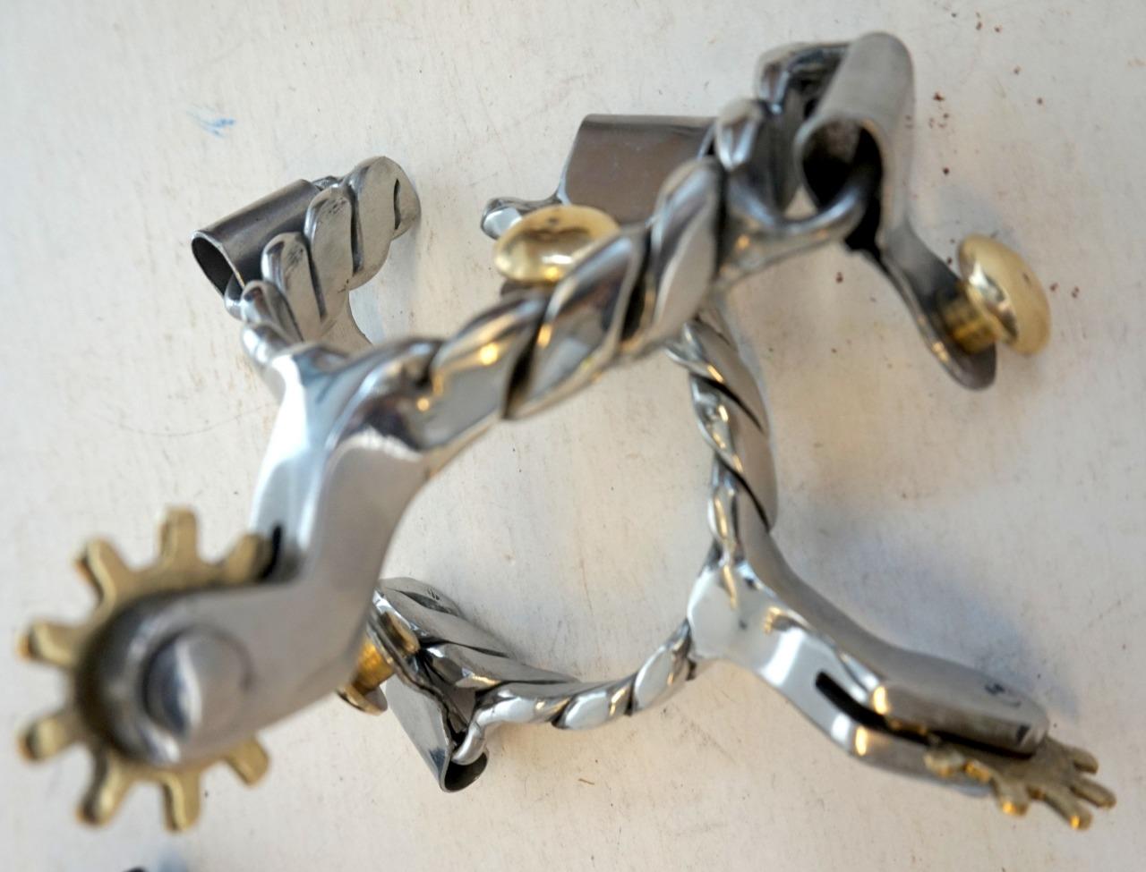 Toddler Baby Show Western - 2 types SS twisted/ Black Steel Spurs w ...