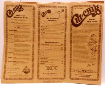 Chi Chis Restaurant Menu