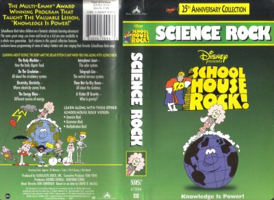 VHS: DISNEY'S 25th ANNIVERSARY SCHOOLHOUSE ROCK.....SCIENCE ROCK#