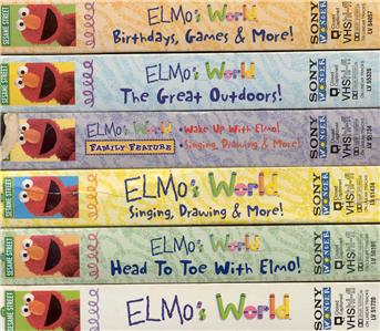 VHS : LOT OF 6 SESAME STREET'S ELMO'S WORLD | eBay