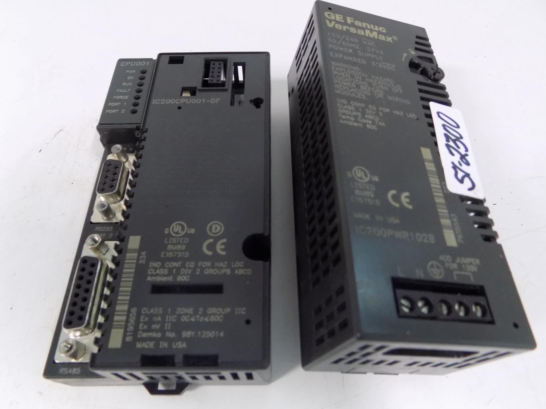 FANUC VERSAMAX POWER SUPPLY IC200PWR102B W/IC200CPU001-DF BOOSTER ...