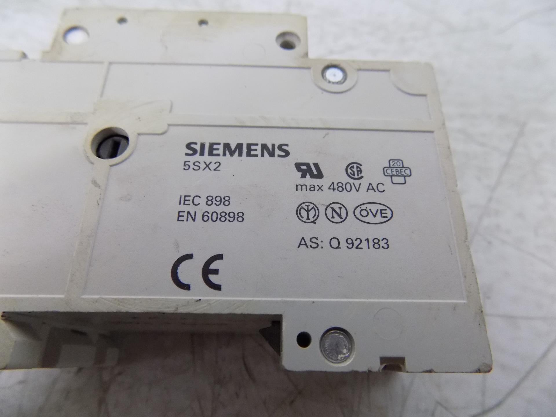 SIEMENS C40 480VAC 2P CIRCUIT BREAKER 5SX22 | eBay