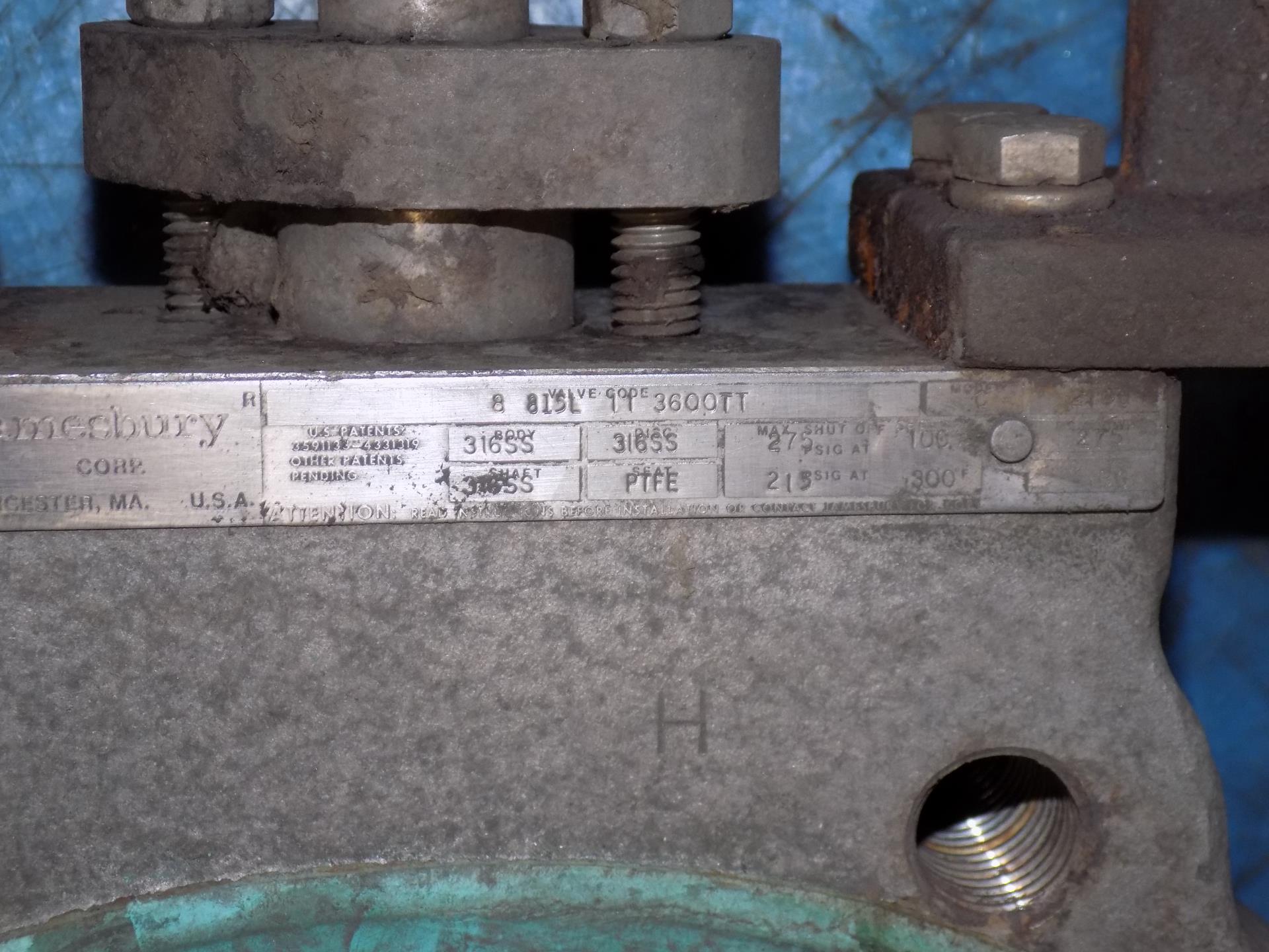 NELES-JAMESBURY 250PSI ACTUATOR W/ BUTTERFLY VALVE 8 815L 11-3600TT ...