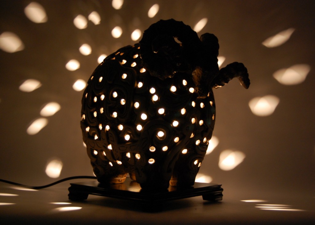 CERAMIC SHEEP TABLE LAMP Night Light Chinese Zodiac Ram | eBay