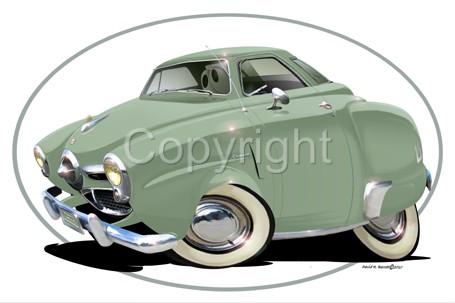 1950 Studebaker Champion Coupe Cartoon T-Shirt #6247 vintage automotive ...