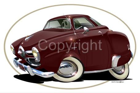 1950 Studebaker Champion Coupe Cartoon T-Shirt #6247 vintage automotive ...