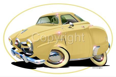 1950 Studebaker Champion Coupe Cartoon T-Shirt #6247 vintage automotive ...