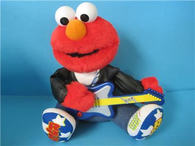 Vintage Sesame Street Rock & Roll Elmo Doll Guitar Sings TYCO 1997 in ...