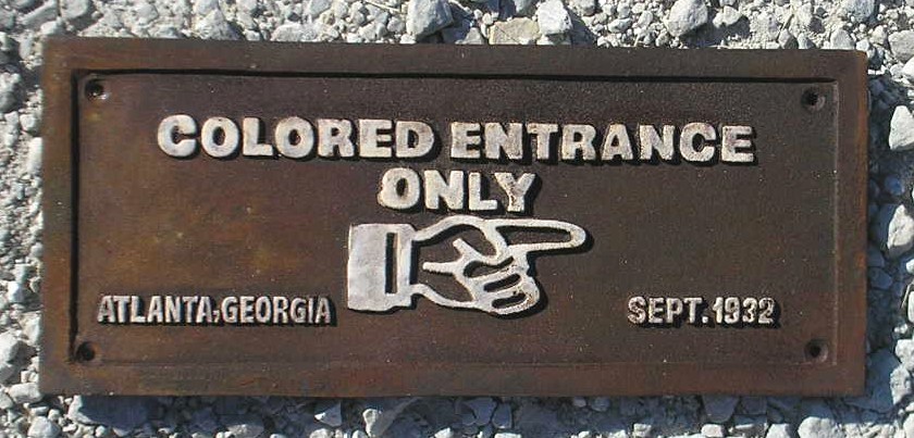 Colored Entrance Only Black Americana Cast Iron Segregation Sign Free ...