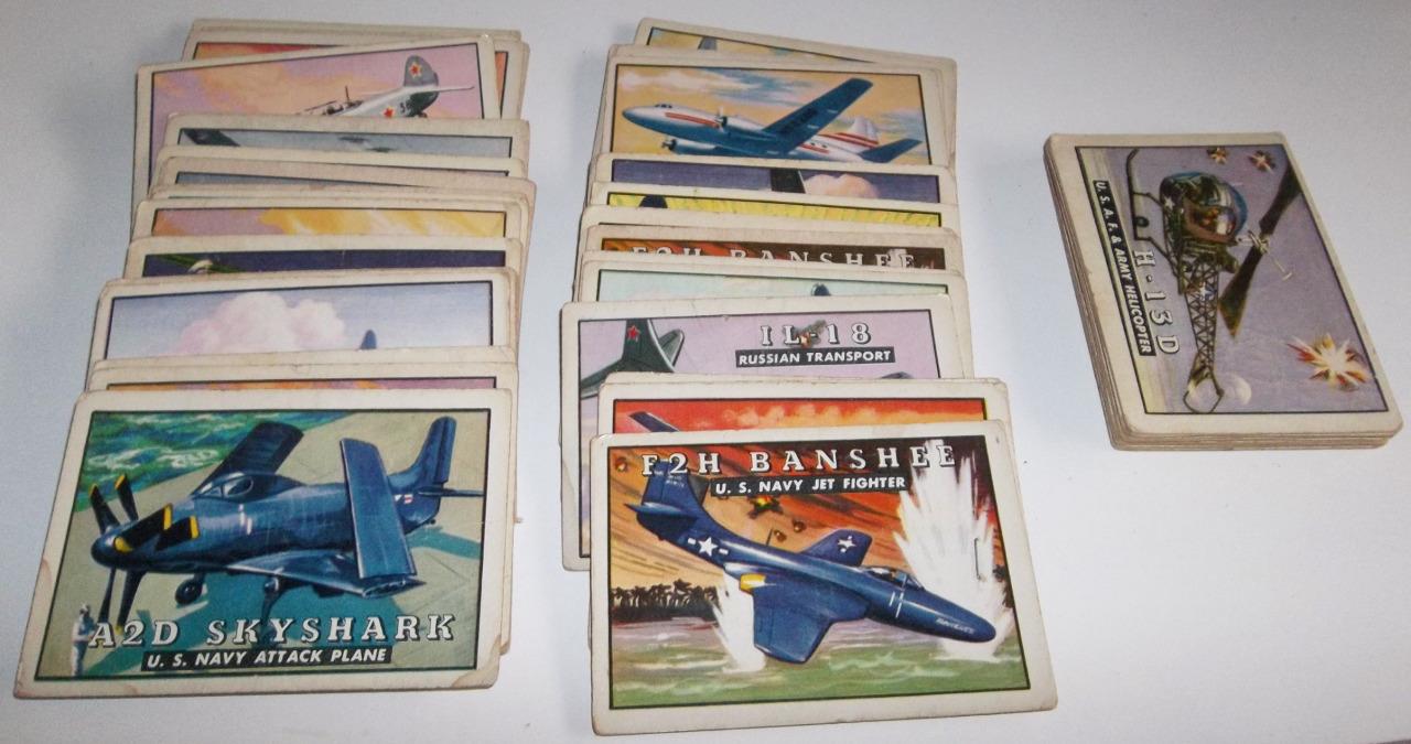 Vintage 1952 Topps Wings Airplane Cards Lot of 54 + 12 Off Grade | eBay