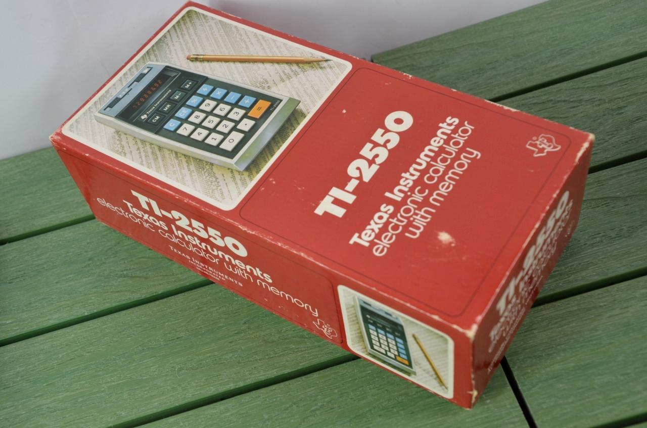 Vintage TI-2550 Calculator w/ Red LED Display with Box Parts Only | eBay