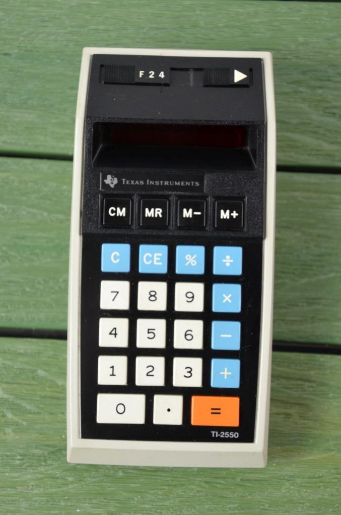 Vintage TI-2550 Calculator w/ Red LED Display with Box Parts Only | eBay