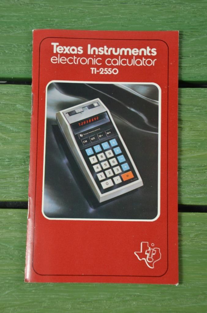 Vintage TI-2550 Calculator w/ Red LED Display with Box Parts Only | eBay