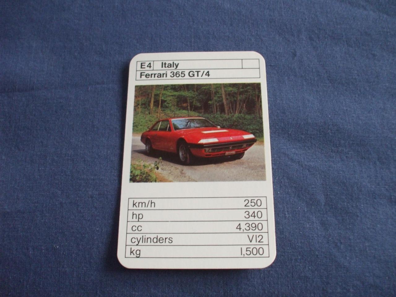 REF1:DUBREQ TOP TRUMPS:SUPER CARS 2:SINGLE CARD SELECTION FROM DROP ...