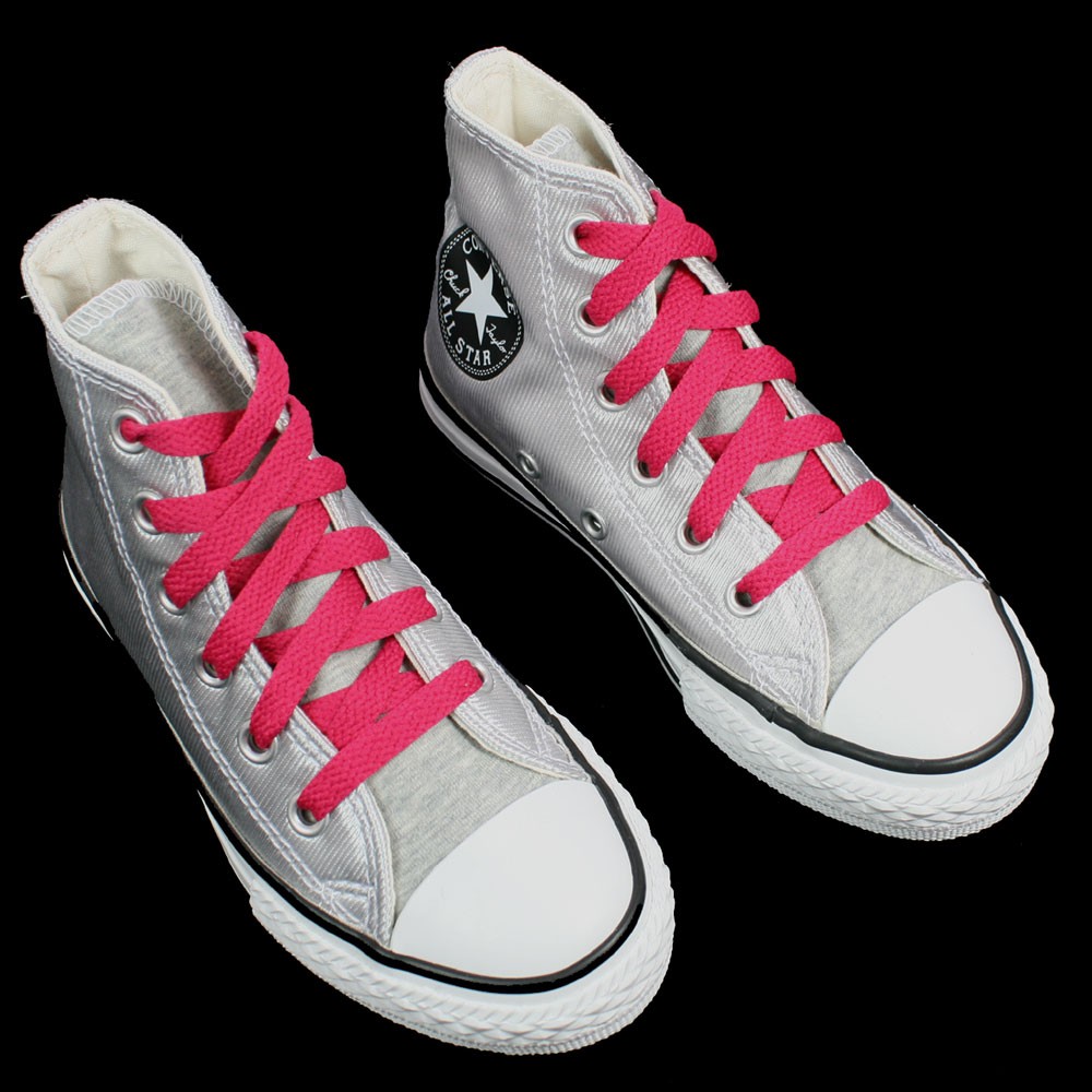 SILVER SPARKLY CONVERSE GIRLS HI TOPS UK10 - 2 BNIB