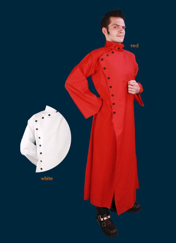 Mad Scientist Lab Coat Halloween Costume Red White Blk