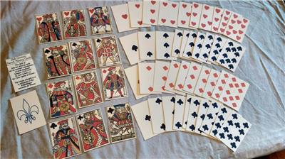 18th Century French Reproduction Plain Back Playing Cards Paris Jean ...
