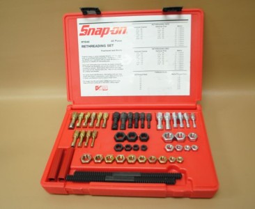 SNAP-ON 48 PIECE SAE AND METRIC THREAD RESTORER RETHREADING KIT RTD48 7 ...