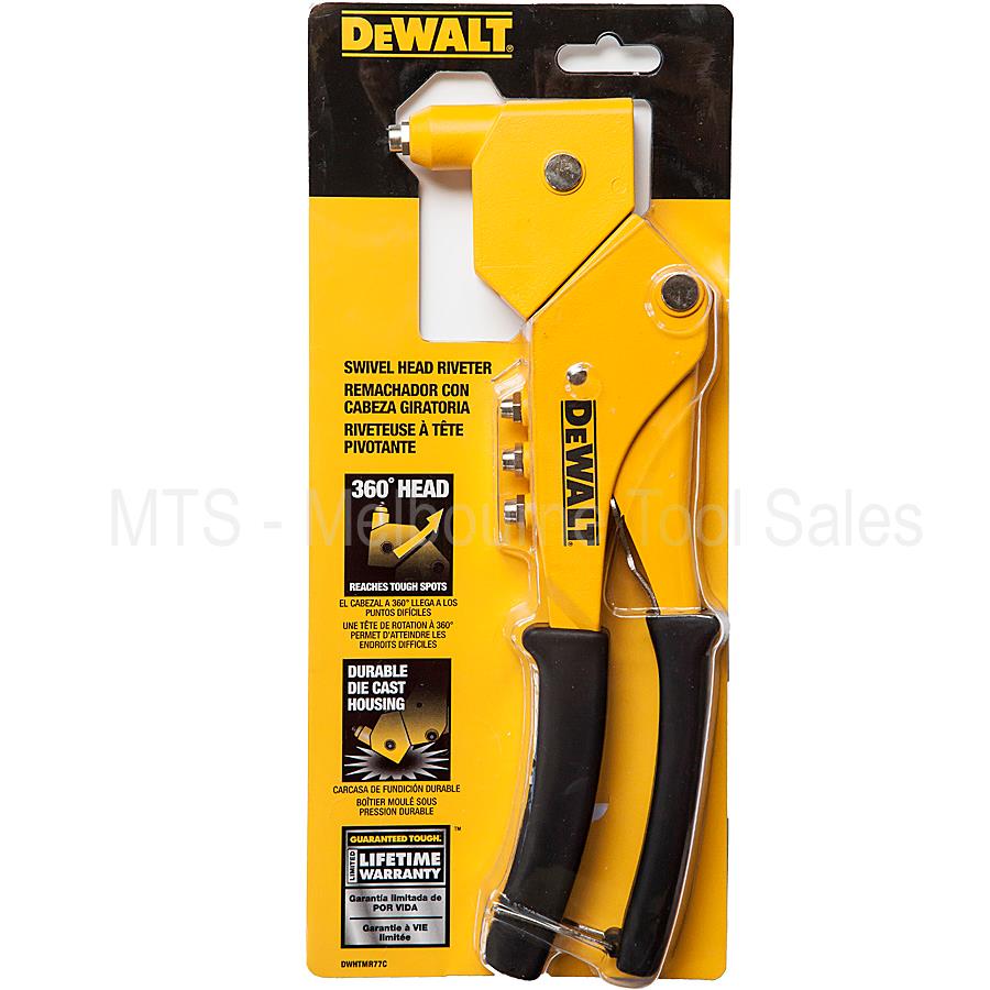 DEWALT DWHTMR77C HEAVY DUTY SWIVEL HEAD RIVETER / RIVET GUN MADE IN ...