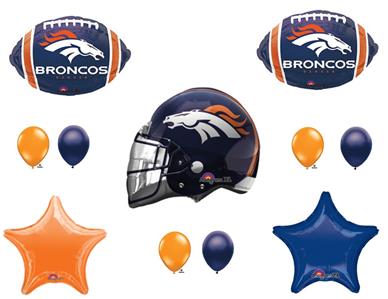 11 pc DENVER BRONCOS SUPER BOWL 2016 Balloons Decoration Supplies Party ...