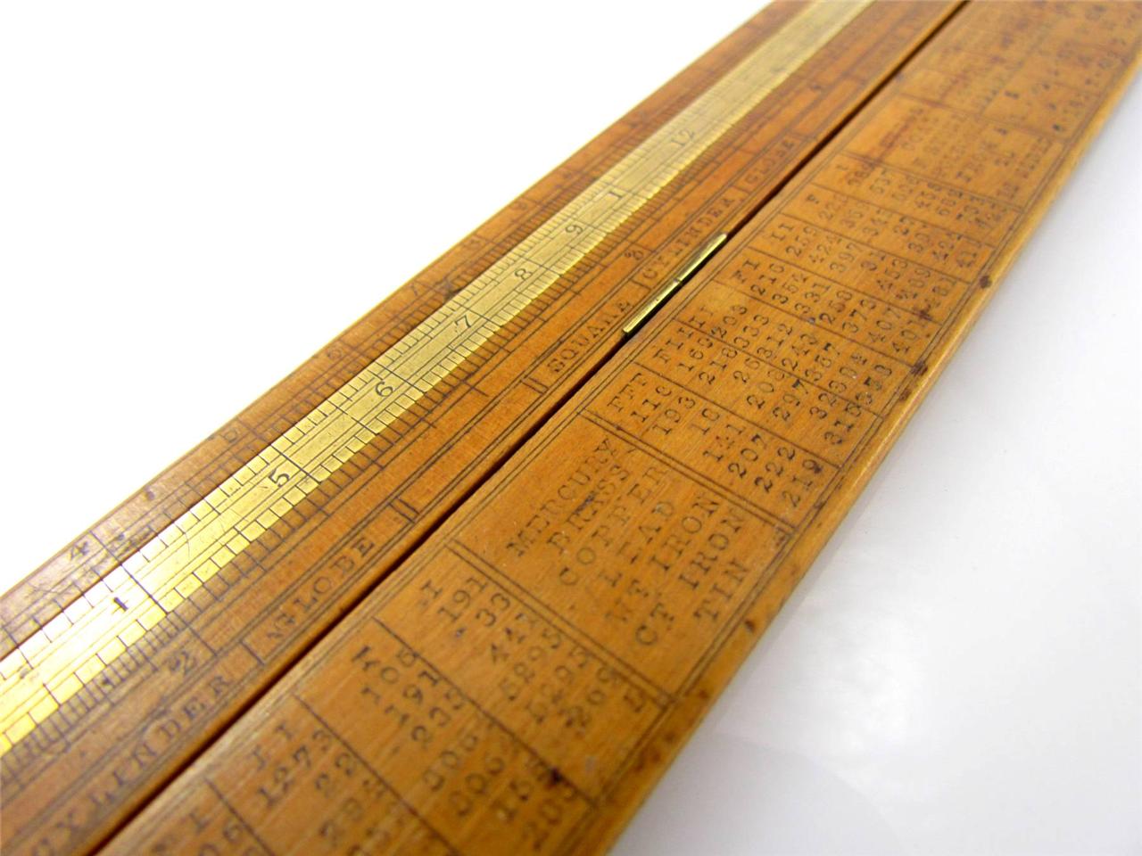 RARE 1840's ANTIQUE T BRADBURN EXCELSIOR ROUTLEDGE ENGINEER'S RULE ...