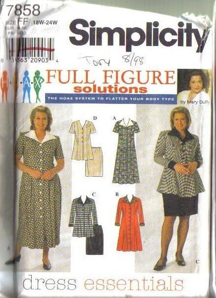 Simplicity Sewing Pattern Misses and Womens Dress Pattern Plus Size You ...