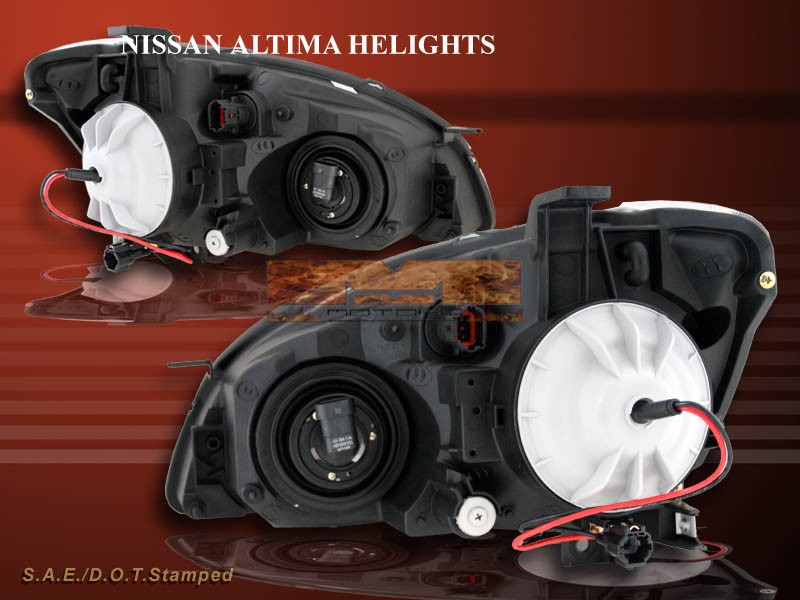 2005-2006 NISSAN ALTIMA CHROME HEADLIGHTS PAIR LH/RH ASSEMBLY S/SE-R/SL ...