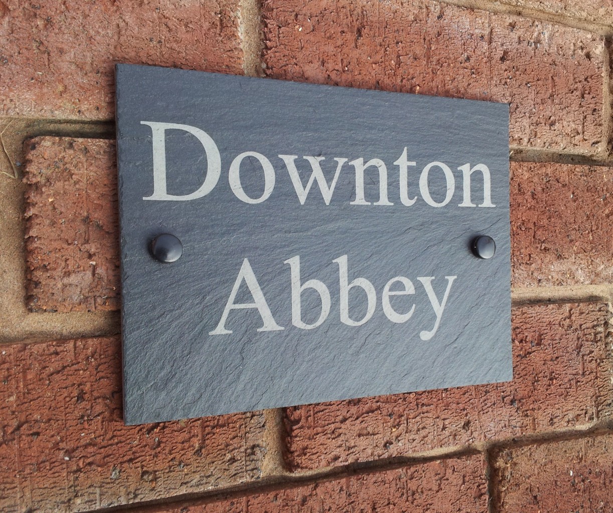 Personalised Natural Slate House Door Gate Number Sign Plaque Any Name ...