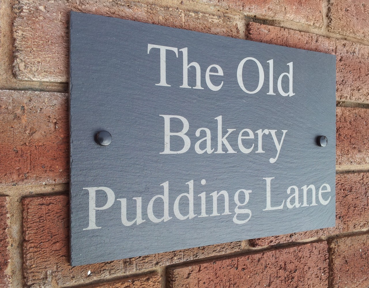 Personalised Natural Slate House Door Gate Number Sign Plaque Any Name ...