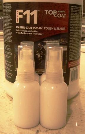 F11 TOPCOAT 16 OZ & 2 OZ IN SPRAY BOTTLES & MICROFIBER TOWEL SUPER CAR ...
