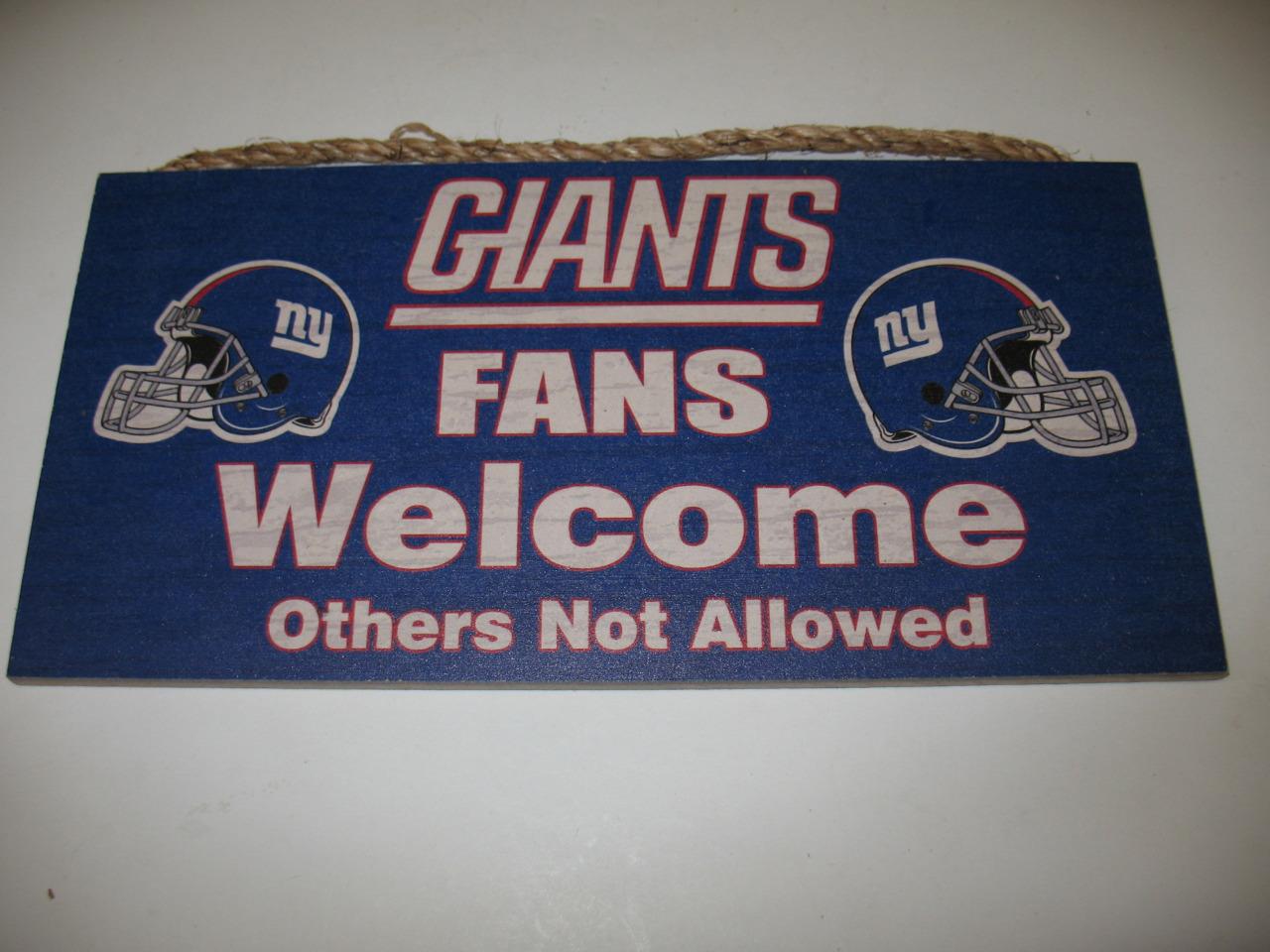 Licensed NFL Fan Creations Football Wood Wall Hanging Decor Welcome ...