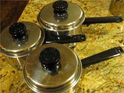 WEST BEND LIFETIME COOKWARE 12 PIECES USA STAINLESS STEEL NEW HANDLES ...